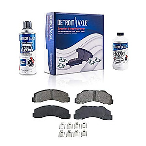 Detroit Axle - Brake Kit for 6 Lug 2010-2011 Ford F-150 Drilled & Slotted Brake Rotors and Ceramic Brakes Pads Front and Rear Replacement
