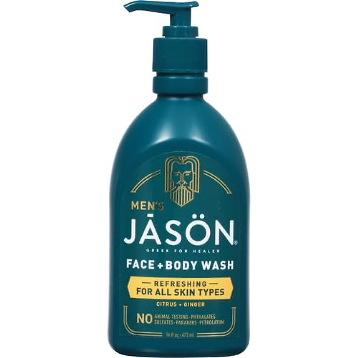 Jason Men's Refreshing 2-in-1 Face & Body Wash, 16 oz