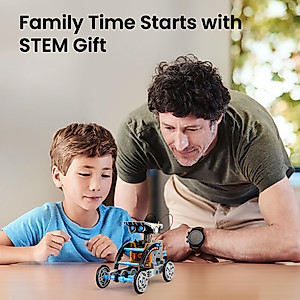 Sillbird STEM 12-in-1 Education Solar Robot Toys -190 Pieces DIY Building Science Experiment Kit for Kids Aged 8-10 and Older,Solar Powered by The Sun