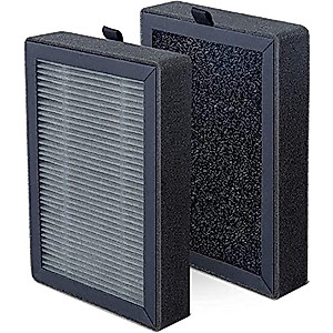 LEVOIT LV-H128 Air Purifier Replacement, 3-in-1 Pre-Filter, H13 True HEPA, Activated Carbon, 3-Stage Filtration System, 2 Piece Set, LV-H128-RF, 1 Pack