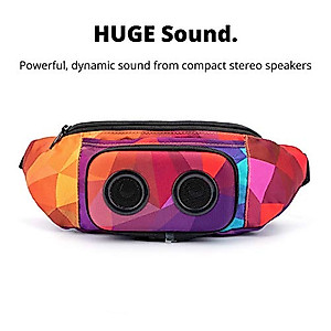 The #1 Fannypack with Speakers. Bluetooth Fanny Pack for Parties/Festivals/Raves/Beach/Boats. Rechargeable, Works with iPhone & Android. #1 (Retro, 2023 Edition)
