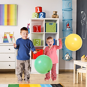 RUBFAC 12 Punch Balloons Punching Balloon Heavy Duty Party Favors For Kids, Bounce Balloons with Rubber Band Handle for Birthday Party