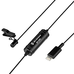 Sevenoak by-DM1 MFI Lightning Connected Lavalier Microphone for iPhone Lapel Clip-on Mic for iOS 20-Foot Cable - Mic for iPhone Smartphone for YouTube Video Vlog Podcast Micro Film