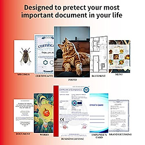 Hartwii 5mil Laminating Pouches 200Sheets Variety Pack Laminating Sheets Letter, Photo, Card, Notecard, ID Badge and Business Card Dry-Erase Friendly Sheets Crystal Clear Laminated Finish