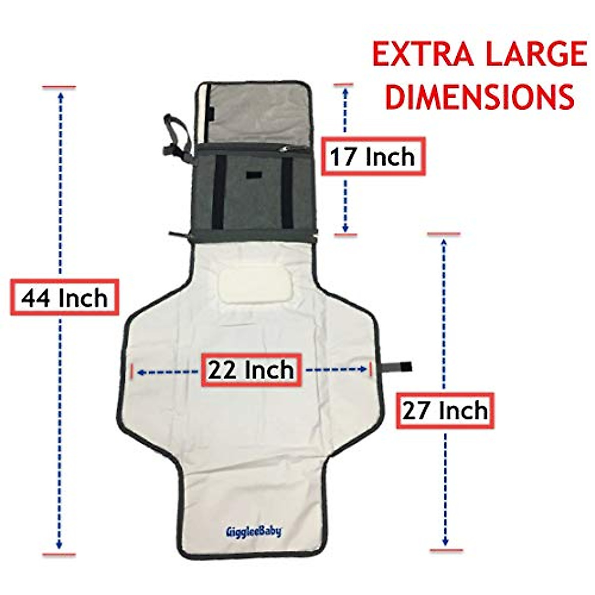 Diaper Portable Changing Pad - Baby Diaper Bag Clutch - Travel Diaper Changing Pad Kit Essentials for Newborn Girls & Boys