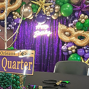 Purple Sequin Backdrop Curtain 4 Packs 2ftx8ft Sparkly Glitter Wedding Party Photography Background Drapes for Birthday Prom Decoration