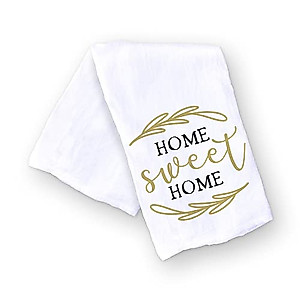 Handmade Kitchen Towel - Housewarming Home Sweet Home Hand Towel - 28x28 Inch Perfect for Chef Hostess Housewarming Christmas Mother’s Day Birthday Gift (Home Sweet Home)