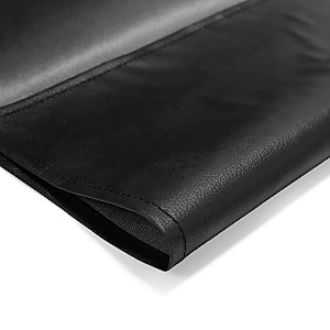 PENNYNANA Salon Booster Seat Leather Cushion for Kids Child Hair Cutting, Oversize Barber Booster Seat for Salon Styling Chair, Barber Beauty Salon Spa Equipment（13"X16.5"X6.7"）, Black