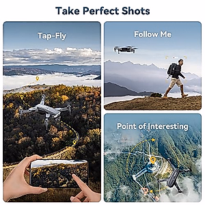 RC Viot GPS Drone with Camera for Adults 4K with Brushless Motors, Auto Return Home, Long Flight Time and Distance,5G WIFI Transmission, Smart FPV Drone RC Quadcopter for Beginners Kids (Under 250G)