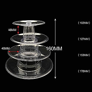 Candora 4-Storey Macaron Display Stand Cake Stand Macaron Tower(2 Sets)