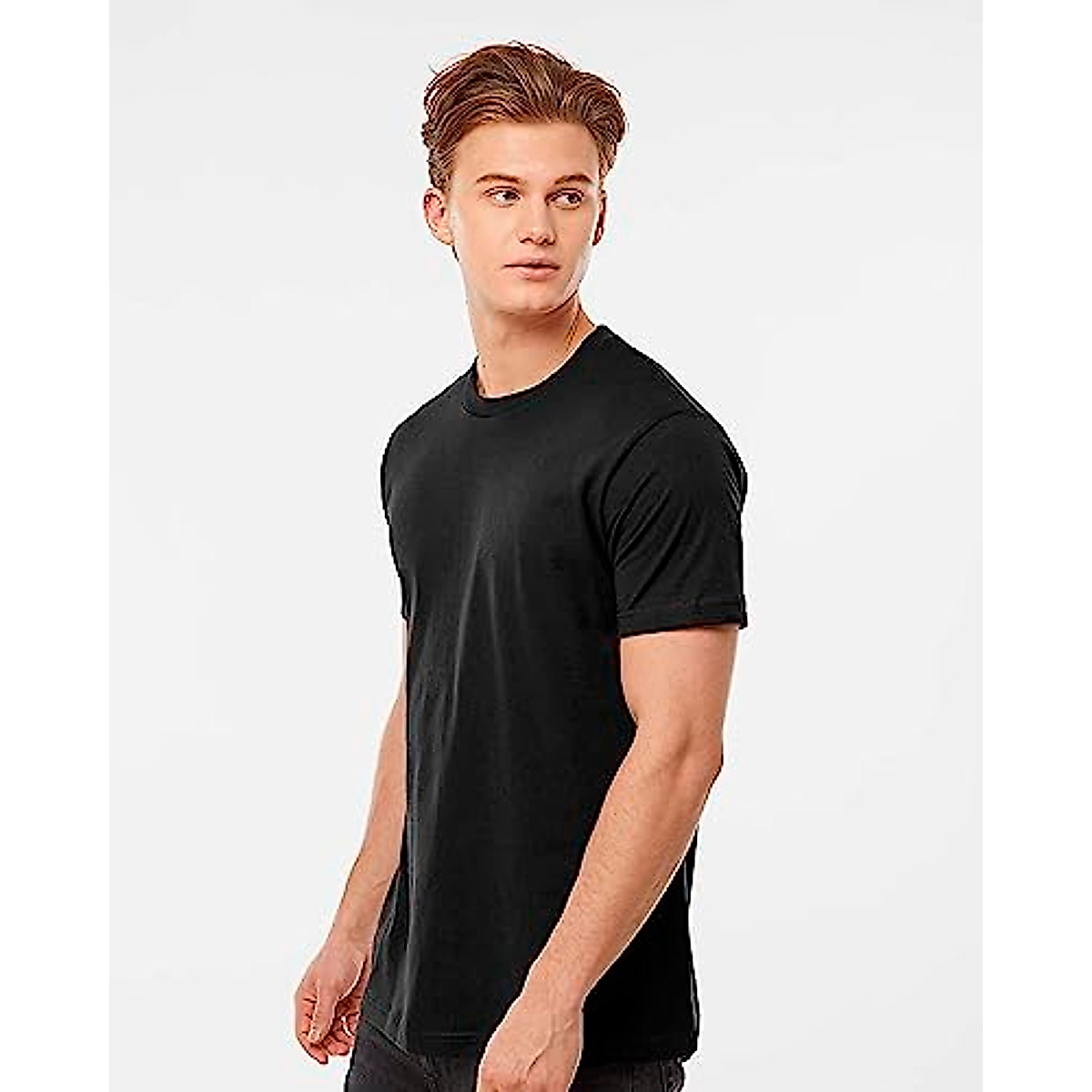 Tultex 202 - Unisex Fine Jersey Tee (Extra Large, Black)