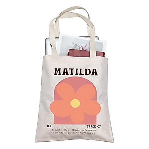 BLUPARK Singer Inspired Canvas Tote Bag - Song Idea Gift Merch Music Lover Album Inspired (Matilda TO)