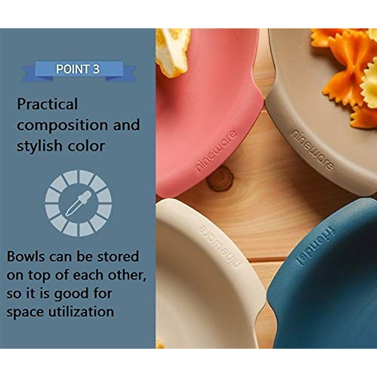 Nineware Friends Pasta Bowl 2p Set, Ivory+Gray 2p 1 Set, Dish Washer, Microwave Available, BPA Free, Stylish Color