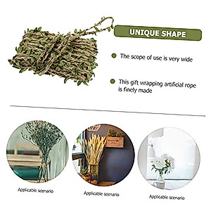 OSALADI 2 Rolls Simulated Rope and Rattan Braid Accessories Jungle Leaves Plant Gifts Natural Jute Twine Plants Gifts Decorative Jute Simulated Rope for Kindergarten Decorative Rope