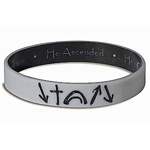 Creative Brands Reversible Silicone Witness Bracelet, Medium Gray, 8 inches
