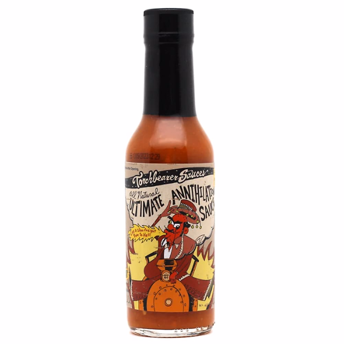 TorchBearer Sauces Ultimate Annihilation Ghost Chili Hot Sauce, 5 Fl Oz, Heat level: 7 - XXX Extra Hot - All Natural, Extract-Free, Made in USA