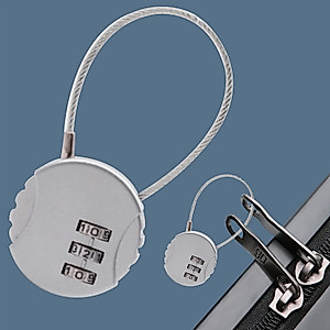 3 PCS 3-Digit Combination Lock Gym Locker Lock Waterproof Outdoor Mini Wire Rope Combination Padlock for Zippers, Backpacks, Trolley Cases, Gym Lockers, Fence