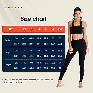 Occffy Workout Leggings for Women High Waisted Gym Legging Yoga Pants Tummy Control Pantalones de Mujer Black