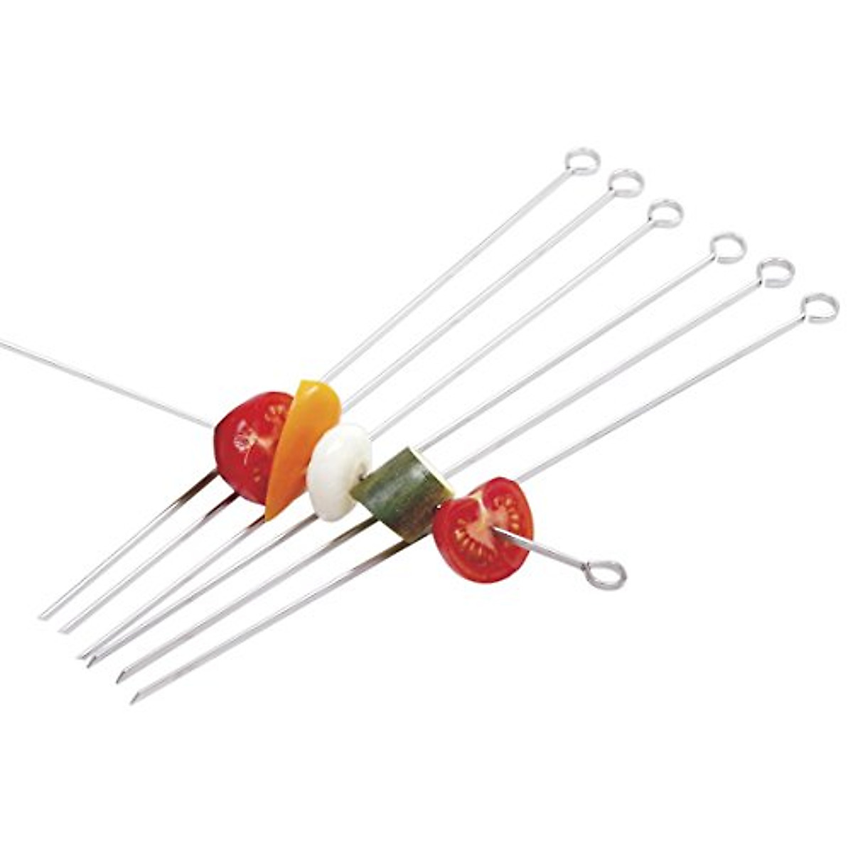 Norpro Stainless Steel 14-Inch Skewers, Set of 6, Silver