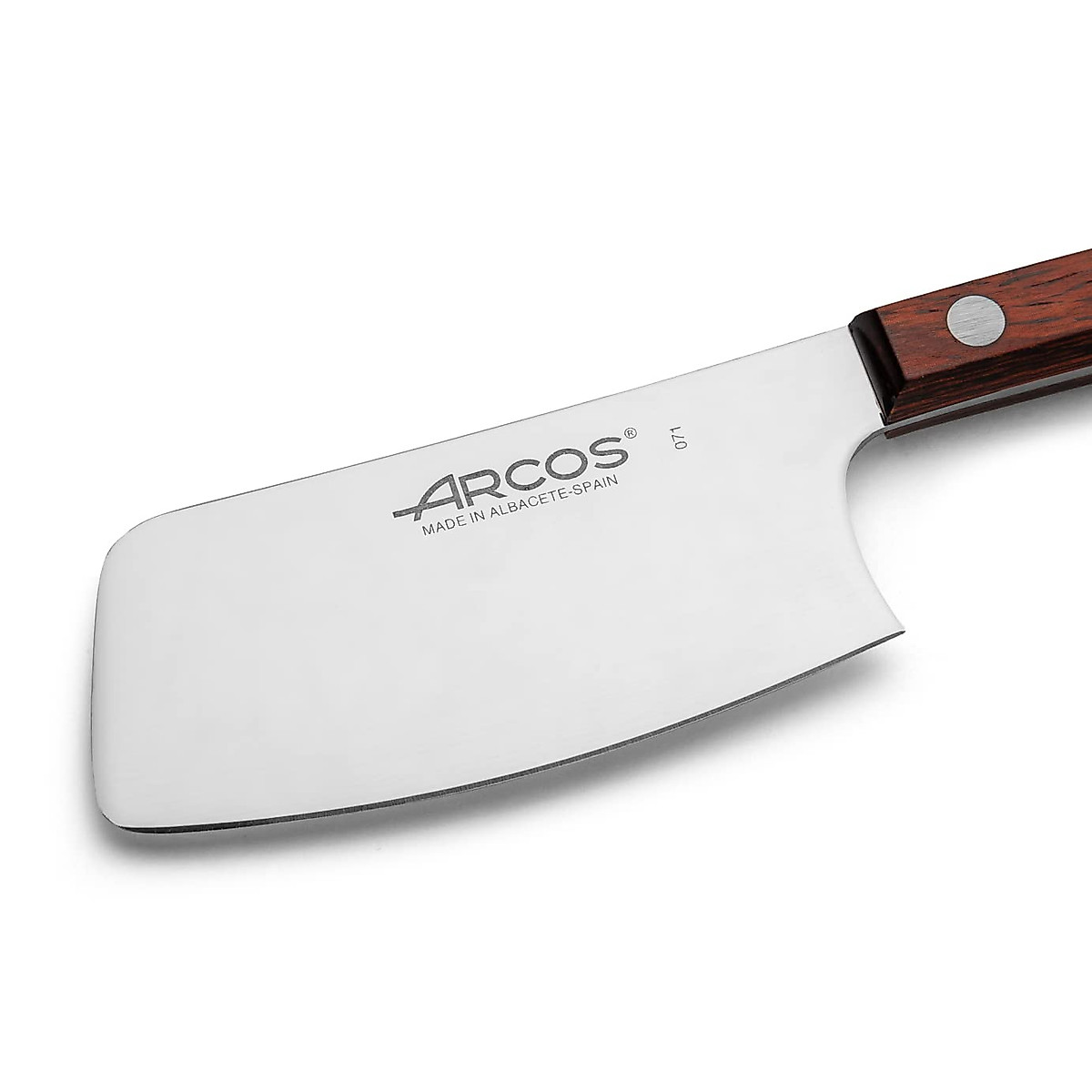 Arcos Steak Knife/Table Knife 4 Inches Nitrum Stainless Steel and 90 mm blade. Steak Knife to Cut Fillets and Grilled Meat. Handle Pack - Wood Brown. Series MESA. Color Brown