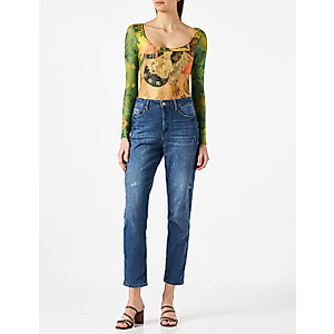 Desigual woMens Casual Blouse, Green, Small US