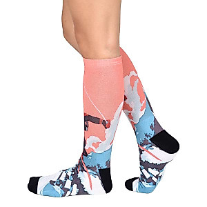 Sierra Socks Alpine Racer Pattern Unisex Socks - XL-Men Shoe Size (13+) / Buy 1 pr.
