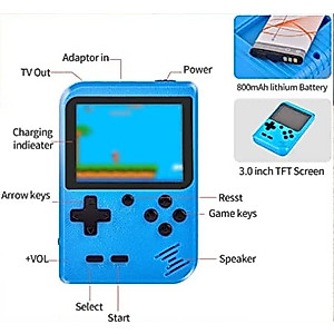 Handheld Game Console. Retro Mini Game Console.500 Non-Repeating Classic FC Games.3.0-inch Screen TV Connection.Adult and Children Game Consoles,Birthday Present