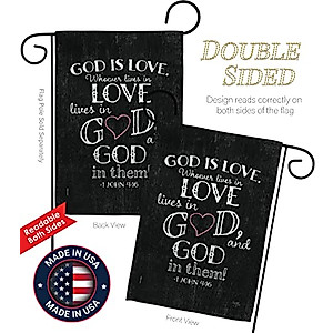 Breeze Decor God is Love Garden Flag Religious Bible Verses Bless Faith Thank Hope Pray Christian Religion House Decoration Banner Small Yard Gift Double-Sided, Made in USA