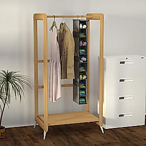 coastal rose Hanging Shoe Organizer for Closet, 10-Tier Shoe Organizers and Storage, Space Saving Shoe Holder Rack Hanger