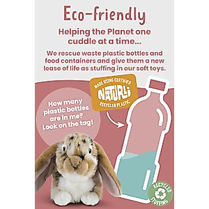 Living Nature Brown Dutch Lop Eared Rabbit Stuffed Animal | Fluffy Rabbit Animal | Soft Toy for Kids | 10 inches