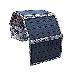 Solar Panel XINPUGUANG 28W Solar Phone Charger with 2 USB Ports,Portable,Foldable Solar Charger, Compatible with iPhone, Android,iPad,Tablets, Camera for Camping & Outdoors (Camouflage)