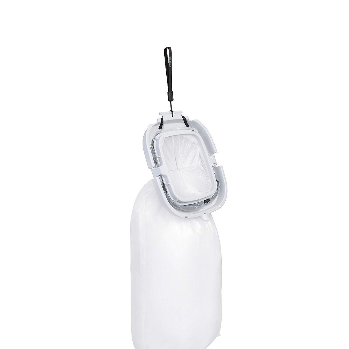 PurePail Hang It Diaper Disposal System – White – Odor Control for On-the-Go – Hang from Anywhere – Perfect for Car & Grandparents – Includes 1 Hang It + 5 Lavender Scented Refill Bags + 1 Travel Case