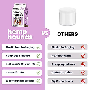 Hemp Hounds - Melatonin Free Calming Chews for Dogs - Fireworks Stress - Dog Calming Treats for Anxiety Relief - 90 Count - Dog Separation Anxiety Treats - Beef Liver Flavor - Adaptogens - 11.9 oz