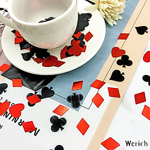 Werich Casino Poker Confetti Night Club Party Casino Party Metallic Foil Table Scatters Confetti Party Wedding Birthday Baby Shower Bridal Shower Festival Theme Party Decorations Supplies