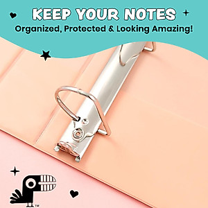 Yoobi 2 Inch Binder Set – 3-Ring Binders with 2 Pockets – Perfect for School or Office – Holds up to 500 Sheets – 4 Pack – Solid Multicolor Variety