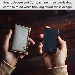 Xclusive Leather Slim Wallet with Smart Tracker | Utilitarian Smart Card Built-in 2 Year Battery & Minimalist Wallet with Money Clip | Blend of Luxury & Utility