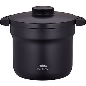 Thermos Vacuum Warm Cooker Shuttle Chef KBJ-4500 BK (Black)【Japan Domestic Genuine Products】