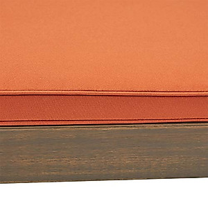 Christopher Knight Home Alexander Outdoor Acacia Wood 3 Piece Chaise Lounge Set, Gray Finish, Rust Orange