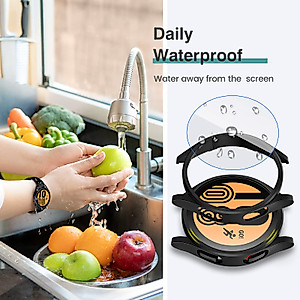 Tensea [4+4Pack for Samsung Galaxy Watch FE 2024/5 2022/4 2021 Screen Protector Case 40mm Accessories, Hard PC Bumper/HD Anti-Fog Tempered Glass Protective Film, Face Cover Set