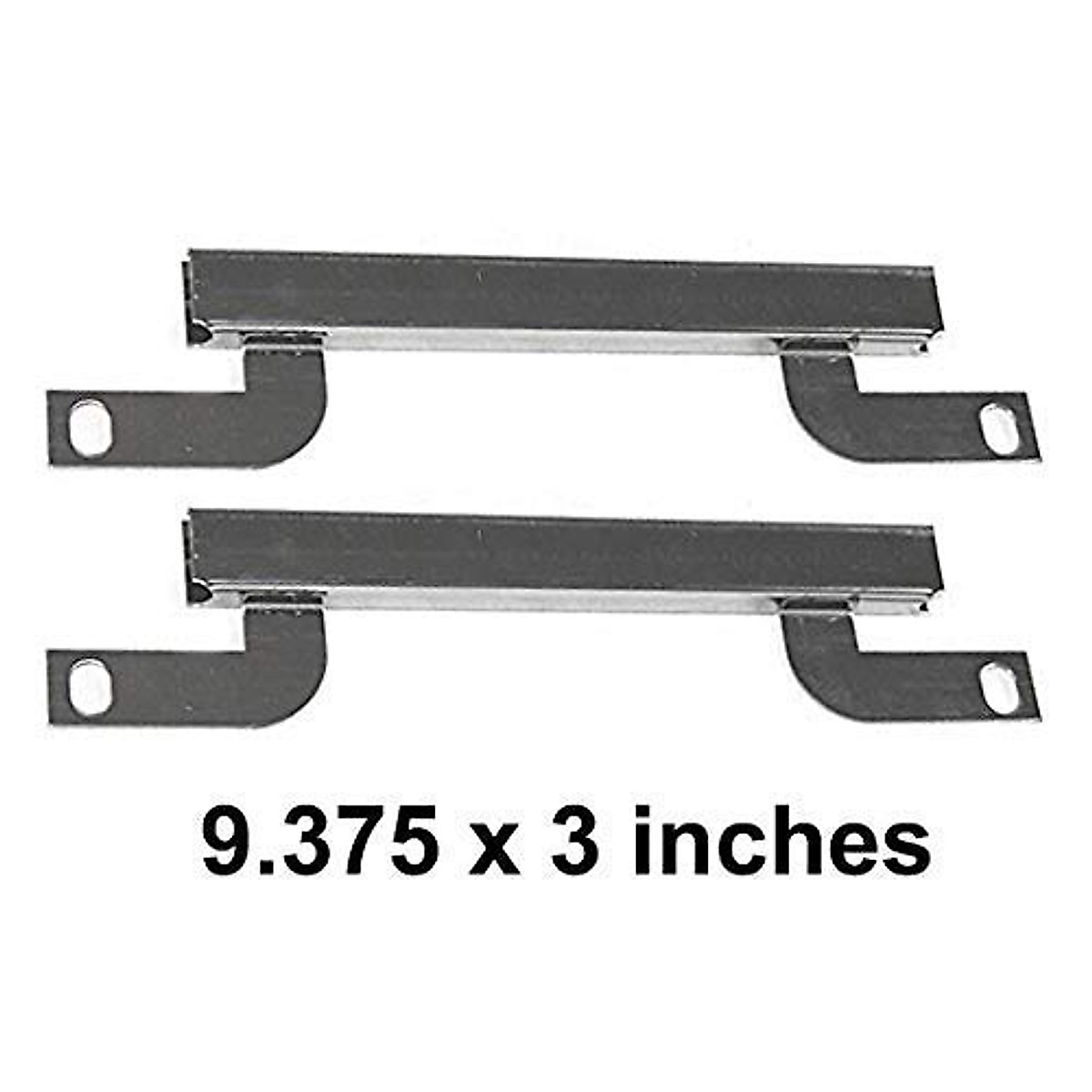 Votenli S9061A(3-Pack) S1048A(3-Pack) Replacement 13 1/8 inches Stainless Steel Heat Plates and Stainless Steel Grill Burner Crossover Tube for Brinkmann 810-3330-S,810-3331-F