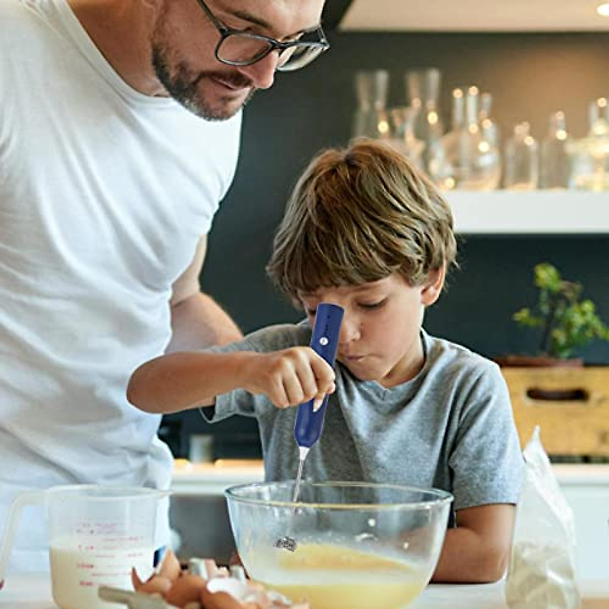 Electric Milk Frother Handheld, USB Rechargeable Milk Frother, Powerful Milk Frother Foam Maker With 2 Stainless Whisks, 3-Speed Adjustable Mini Milk Foamer For Blending Bulletproof Coffee Cappuccino