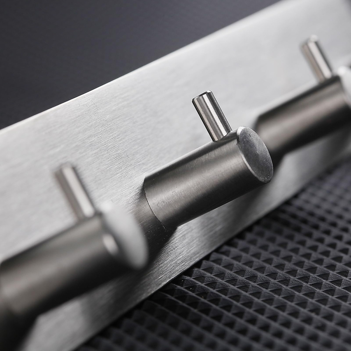 Self Adhesive Towel Hooks for Bathrooms Brushed Nickel Stick on Wall Hooks Bath Adhesive Towel Hanger Peel and Stick Matte Black Shower Hooks for Wall Adhesive Coat hook for Wall Mount 3 hooks