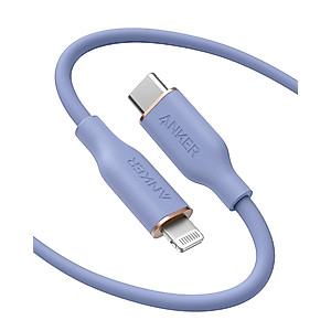 Anker USB-C to Lightning Cable, 641 Cable (Lavender Grey, 6ft), MFi Certified, Powerline III Flow Silicone Fast Charging Cable for iPhone 13 13 Pro 12 11 X XS XR 8 Plus (Charger Not Included)