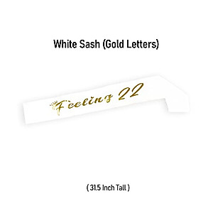 PartyForever 22nd Birthday Decorations for Women and Girls Rose Gold with Birthday Banner and Digit Balloons Including Text Balloon Letters Party Supplies for Her