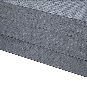 Sleeplace Multi Layer Tri-Folding Memory Foam Topper, Single, Blue-grey