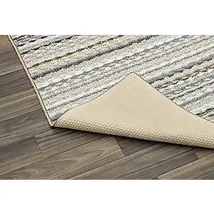 Garland Rug Carnival Stripe Non-Slip Recycled 2' X 12' Multi-Color Area Rug – Modern, Stain-Resistant, Ideal for Living Rooms & High-Traffic Areas