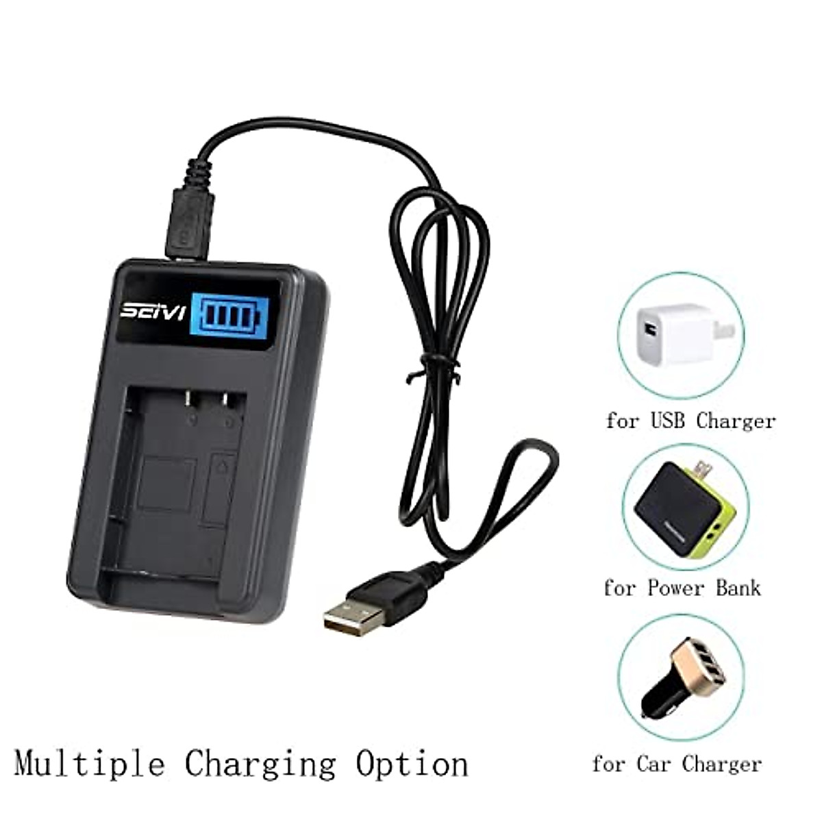 Battery Charger for Sony Alpha ILCE-6300, ILCE-6400, ILCE-6500 Mirrorless Digital Camera