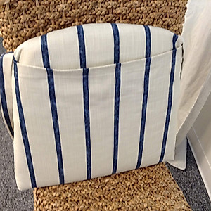 Chair Cushion Pad - Wicker Chair Cushion - seat cushion with 37" ties and removable foam insert Farmhouse Chair Cushions - Kubo Chair Replacement Cushion