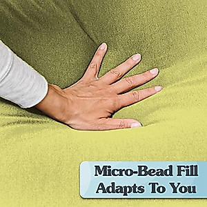 Yogibo Zoola Max Outdoor Bean Bag Chair, Oversized Beanbag Couch, Water Resistant, Cozy Patio Deck Lounge Furniture, Sunshine