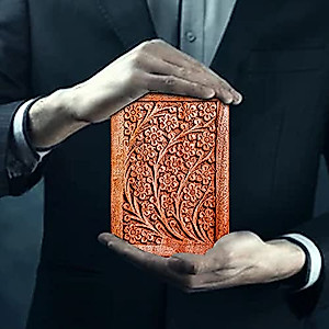 EARTHLY HOME Keepsake Urn for Ashes, Wooden Urn for Human Pet Ash, Funeral Cremation Urn for Ashes Cat Dog Urn, Urns Box for Kids Men Adult, Dog Ashes Urn - Medium (7.5 X 5.25 X 3.5 inches), Style 6